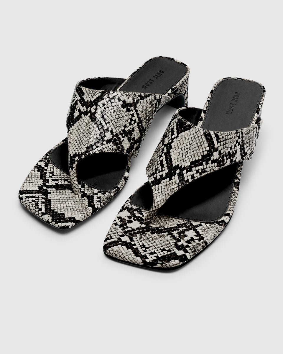 The Marcella Heel in Python by BRIE LEON ⏤ Jewellery, Bags & Accessories